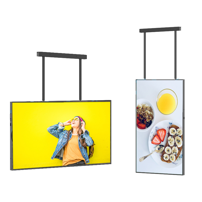 43 Inch Ultra-Thin Double Sided Ceiling Advertising LCD Signage Display ...
