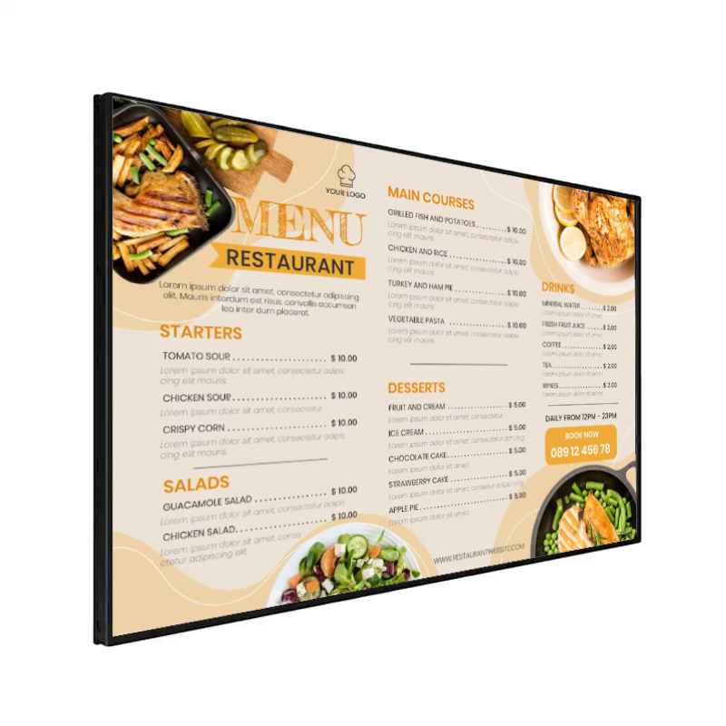 32inch Indoor Restaurant Digital Menu Board FSHD320-E - Fengshi