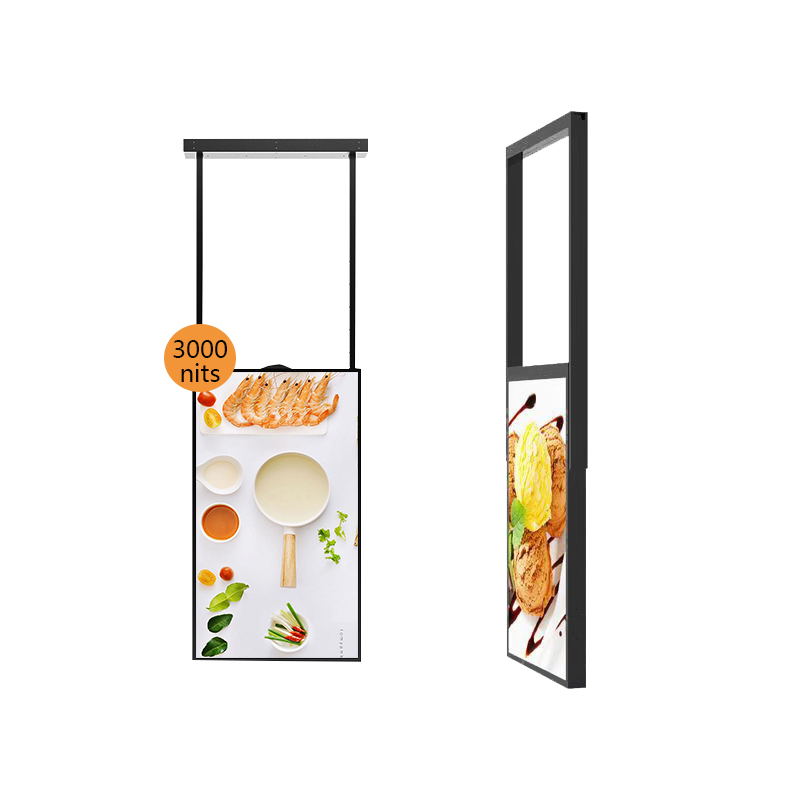 Retail Store Indoor 49Inch Window Double Sided Advertising Push LCD ...